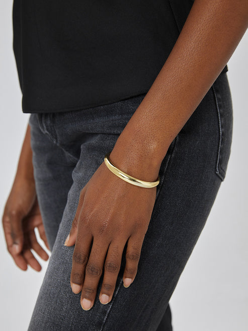 Paris Croissant Cuff Bangle & London Plain Cuff Bangle – Aurous Atelier
