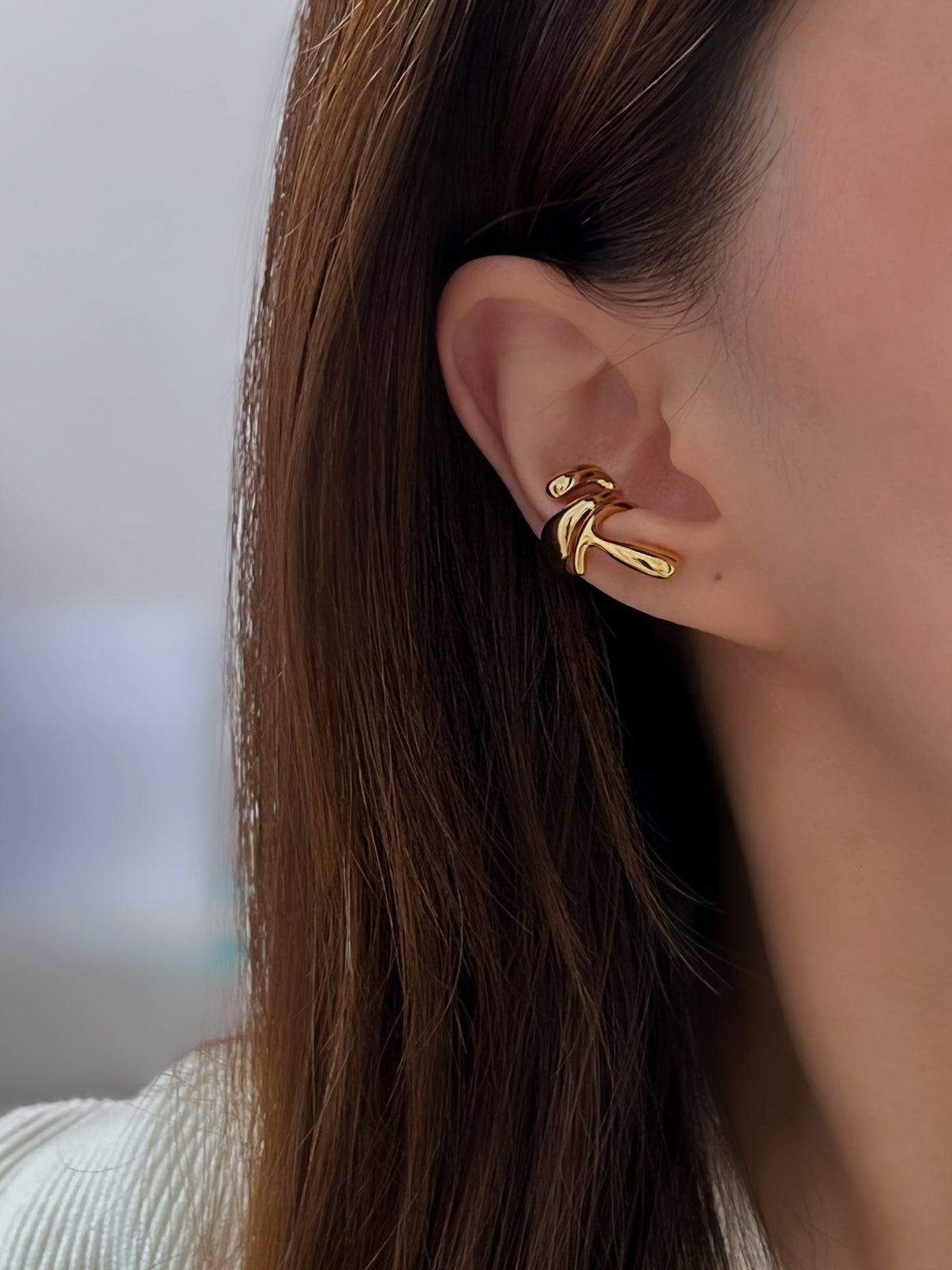 Dylan Abstract Ear Cuff – Aurous Atelier