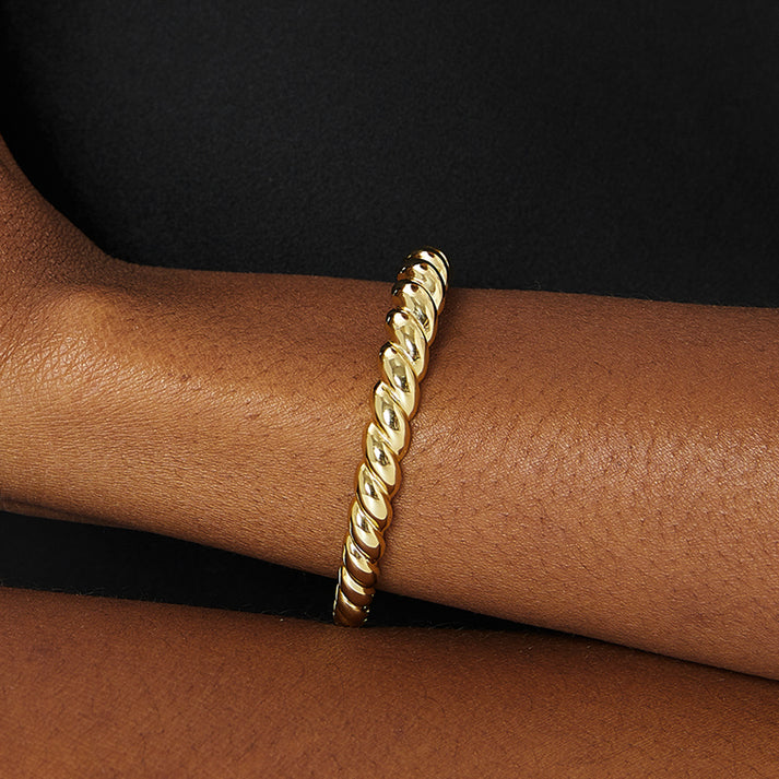 Paris Croissant Cuff Bangle & London Plain Cuff Bangle – Aurous Atelier